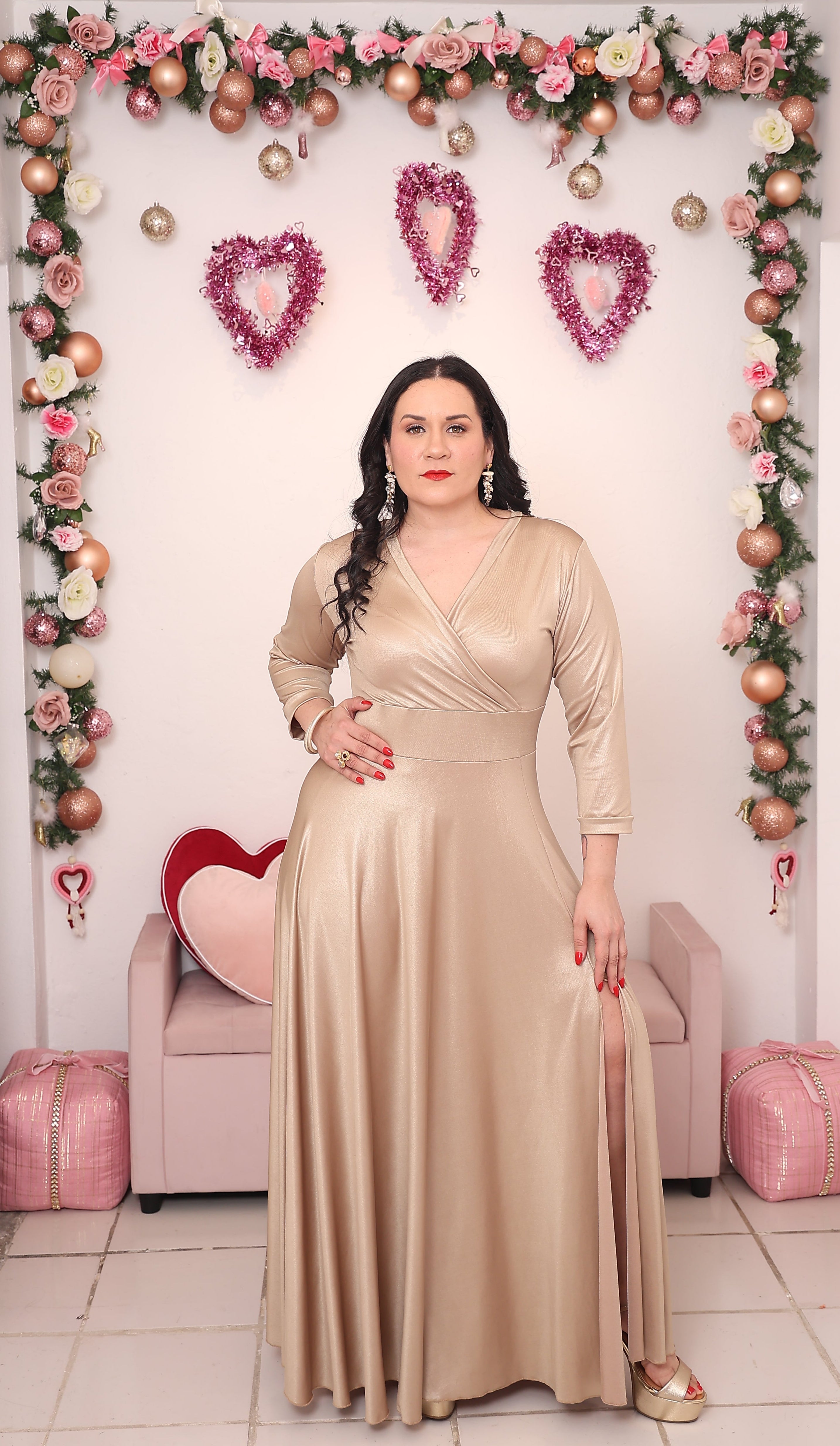 Golden Maxi Dress – Glam Boutique Carmen Acevedo